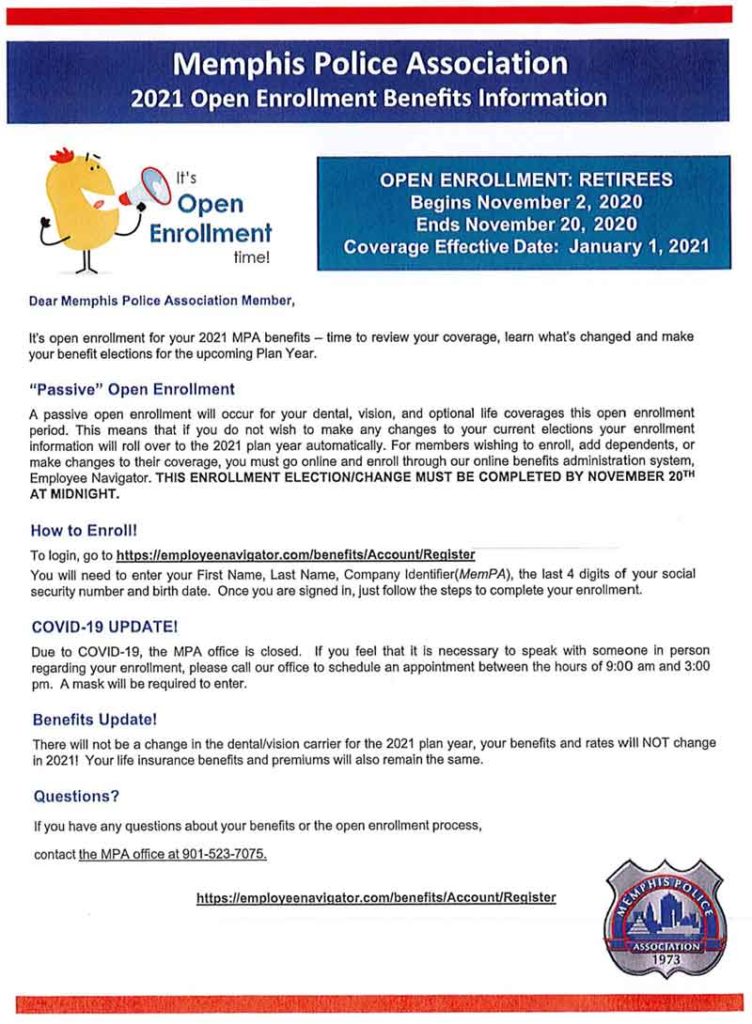 Open Enrollment - Memphis Police Association